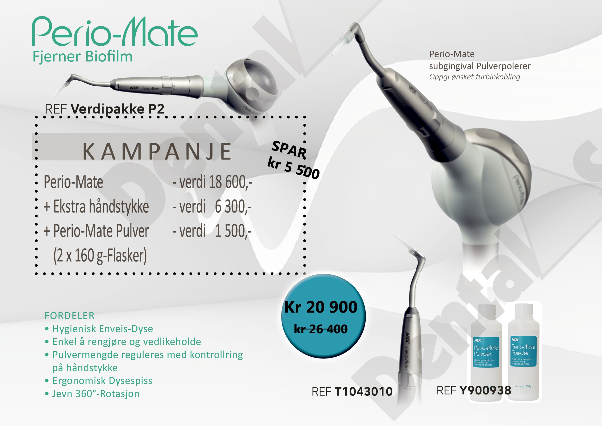 NSK Perio-Mate biofilm-fjerner - DENTAL SERVICE AS